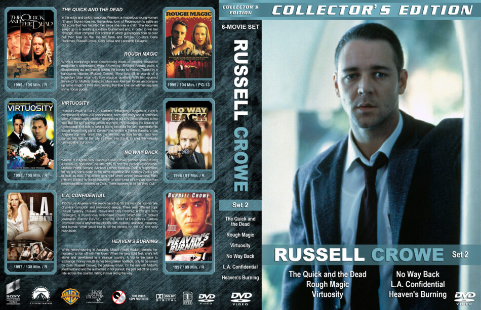 Russell Crowe Collection - Set 2 dvd covers (1995-1997) R1 Custom