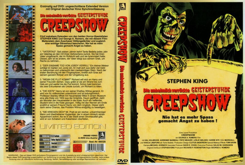 Creepshow - Die unheimlich verrückte Geisterstunde dvd cover (1982) R2 ...