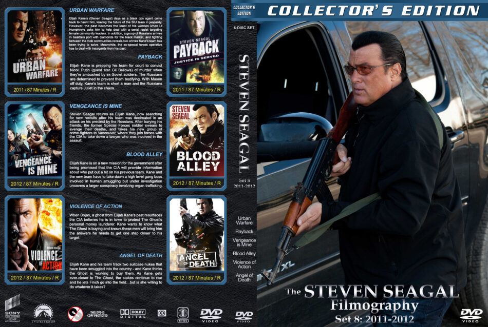 The Steven Seagal Filmography - Set 8 dvd cover (2011-2012) R1 Custom