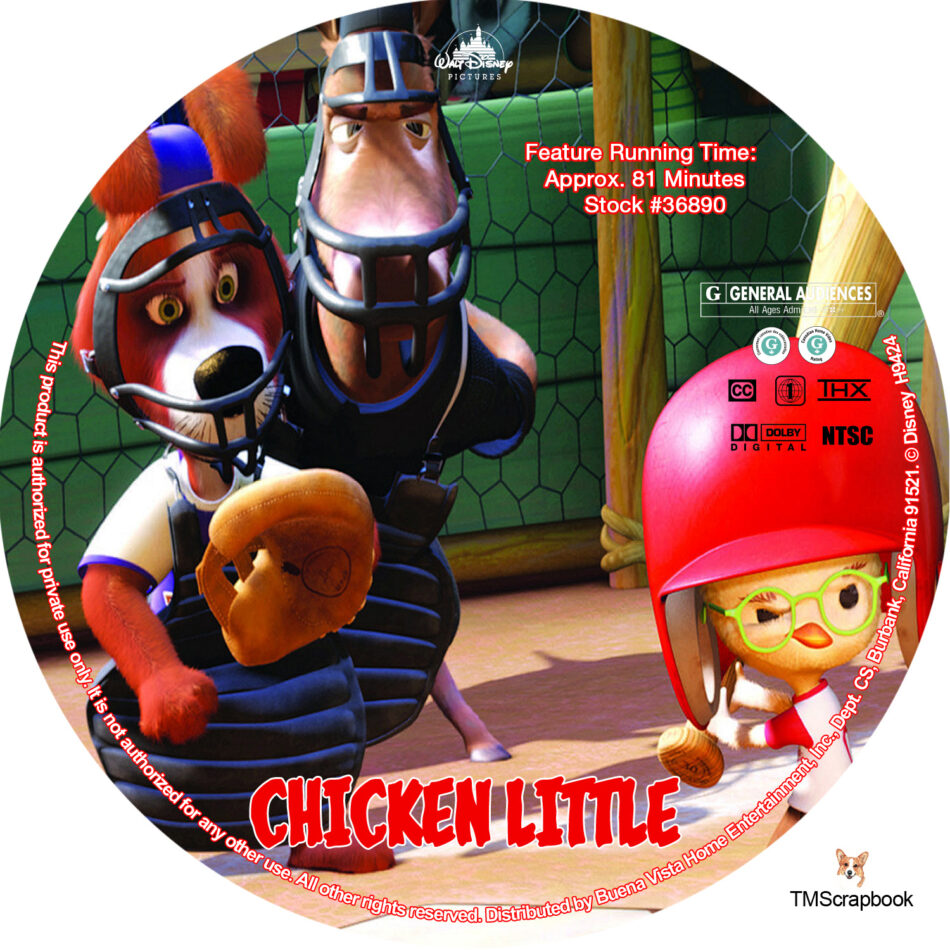 Chicken Little dvd labels (2005) R1 Custom