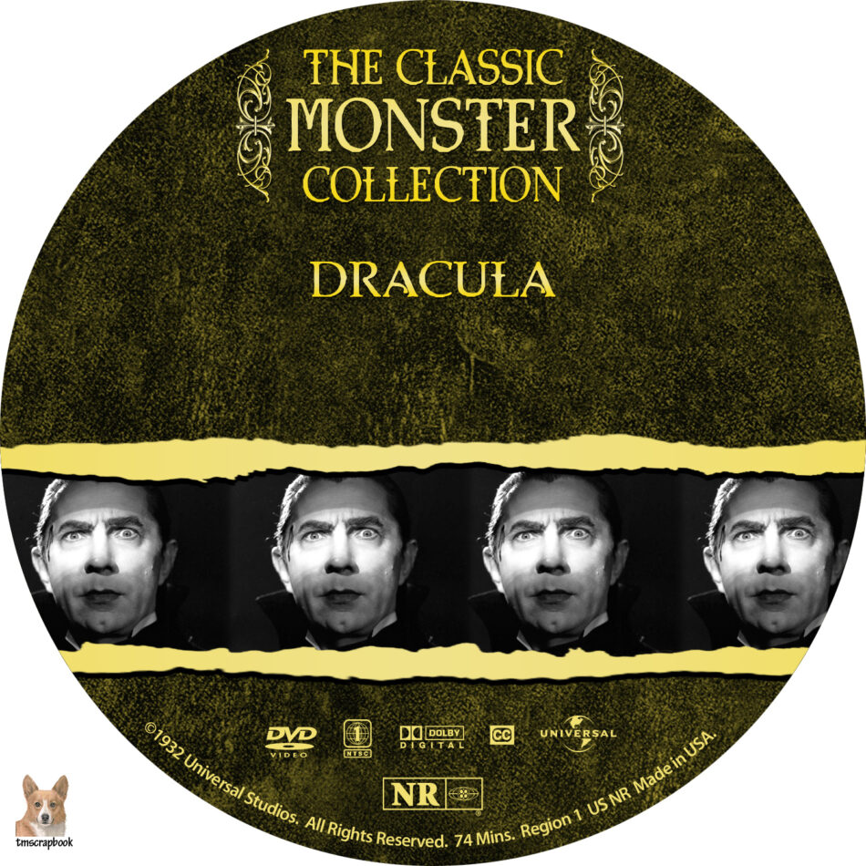Dracula dvd label (1932) R1 Custom