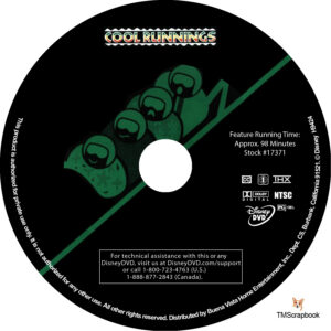 Cool Runnings dvd labels (1993) R1 Custom