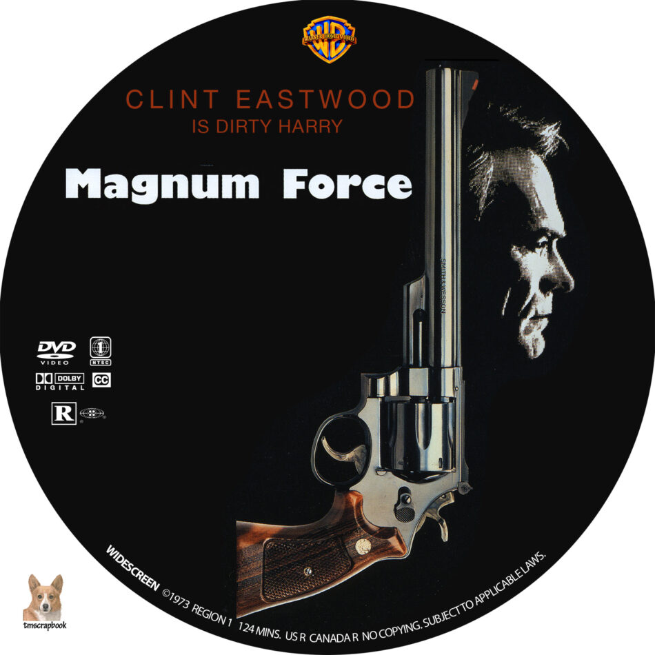 Magnum Force dvd label (1973) R1 Custom