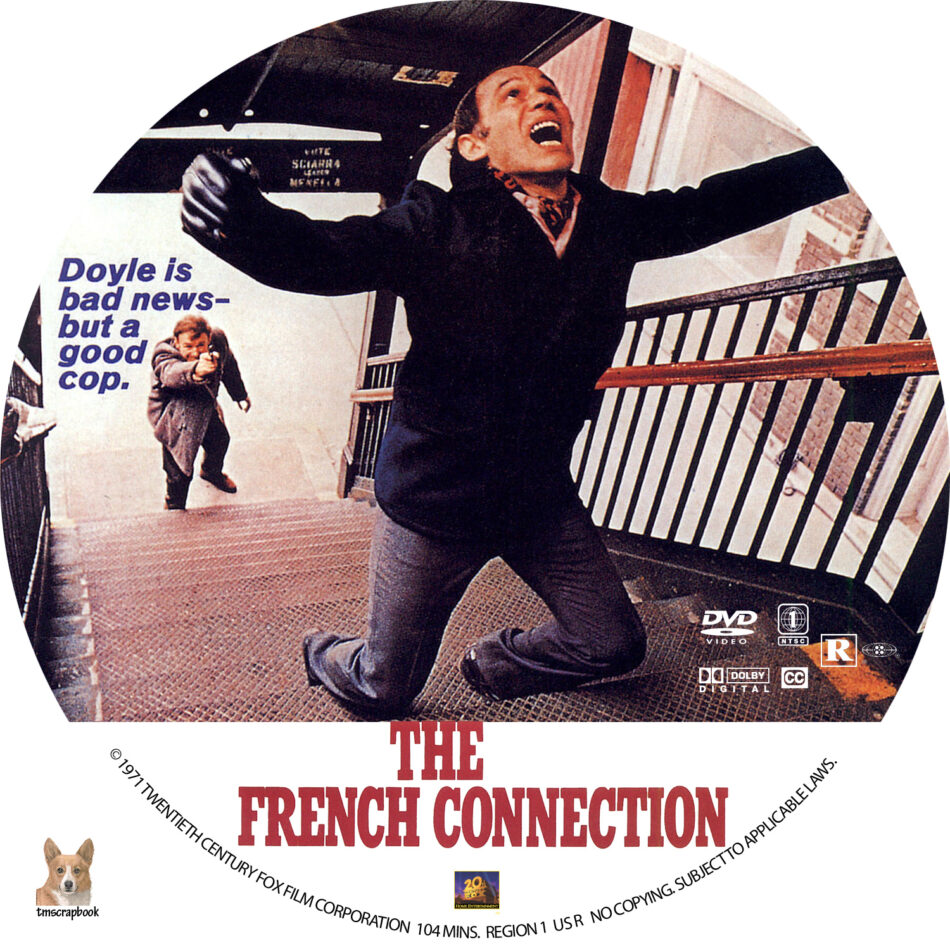 The French Connection dvd label (1970) R1 Custom