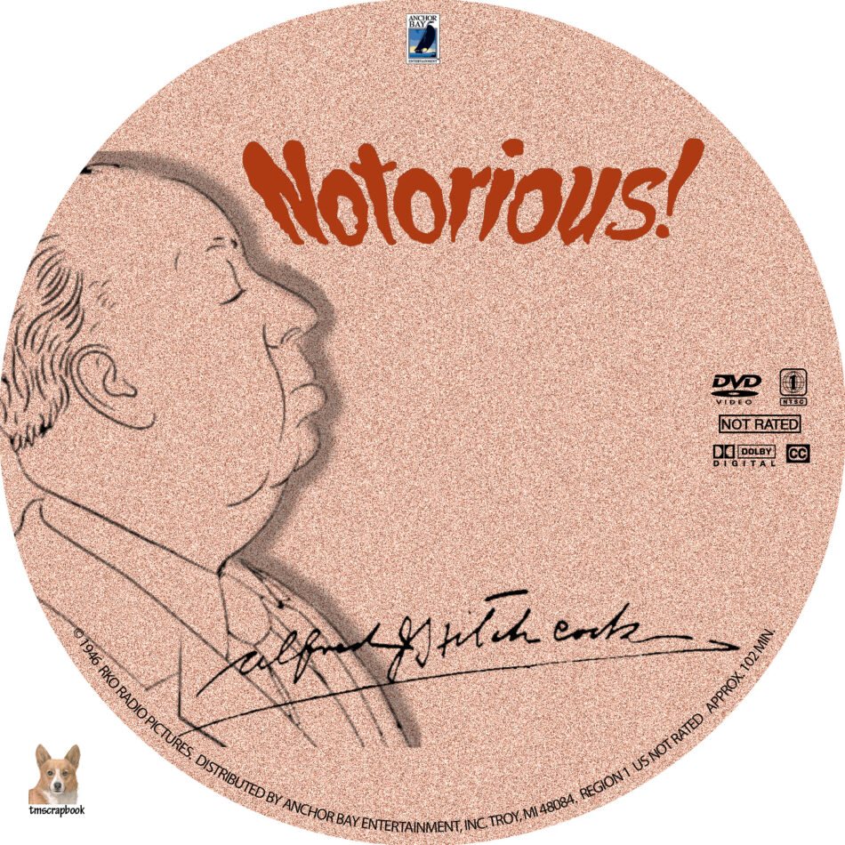 Notorious! dvd label (1946) R1 Custom