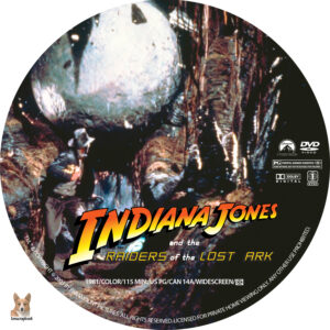 Indiana Jones and the Raiders of the Lost Ark dvd labels (1981) R1 Custom