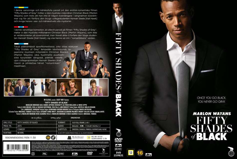 Fifty Shades of Black dvd cover (2016) R2 Nordic
