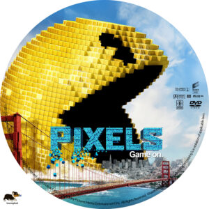 Pixels dvd cover & label (2015) R1 Custom
