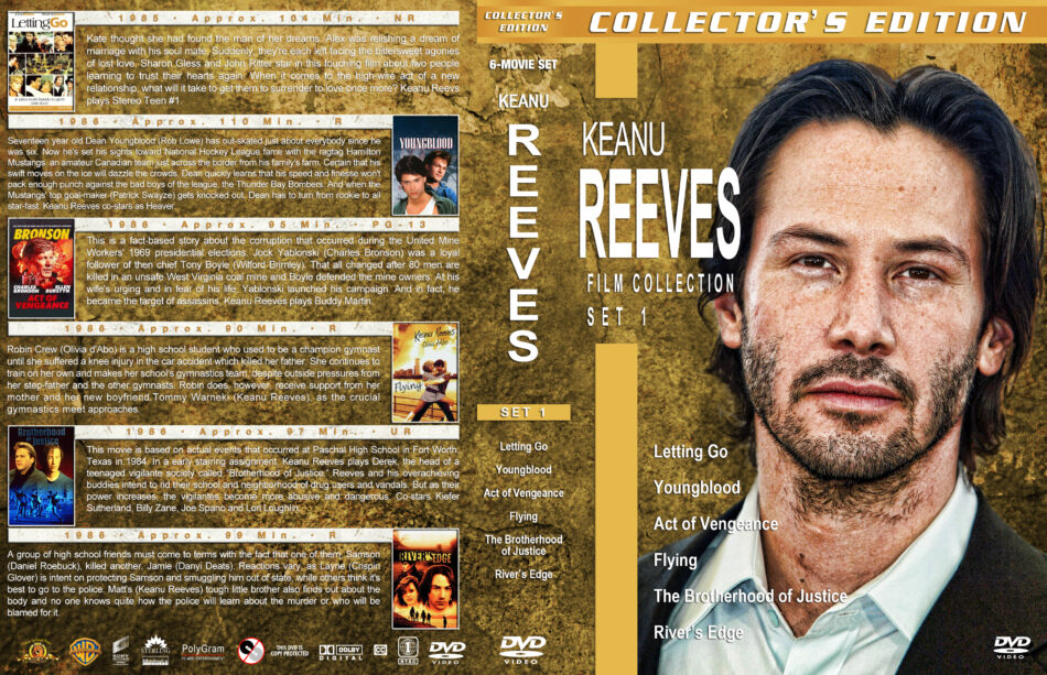 Keanu Reeves Film Collection – Set 1 dvd covers (1985-1986) R1 Custom