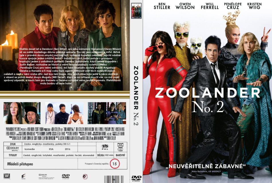 Zoolander 2 DVD Cover (2016) R1 CUSTOM