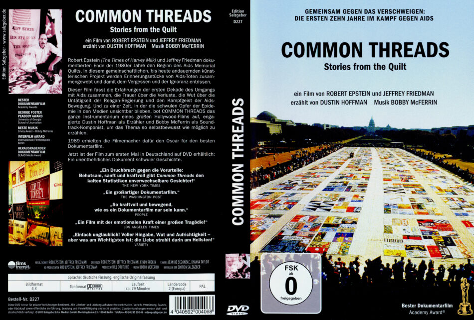 Common Threads: Stories from the Quilt dvd cover (2004) R2 German
