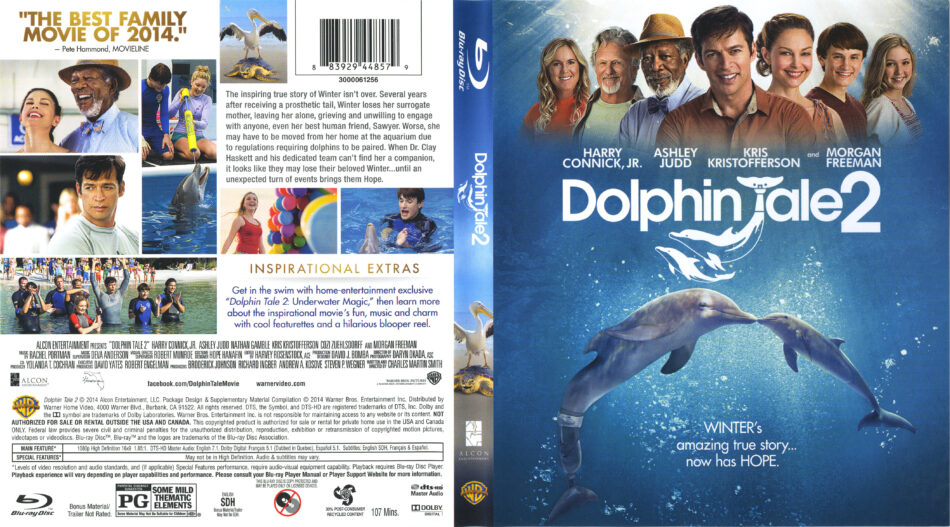 Dolphin Tale 2 blu-ray cover & labels (2014) R1