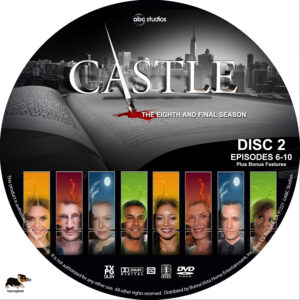 Castle - Season 8 dvd cover & labels (2016) R1 Custom