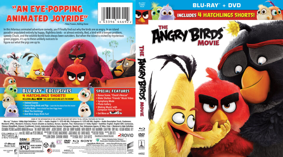 The Angry Birds Movie blu-ray cover (2016) R1