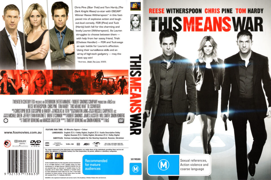 This Means War dvd cover & label (2012) R4