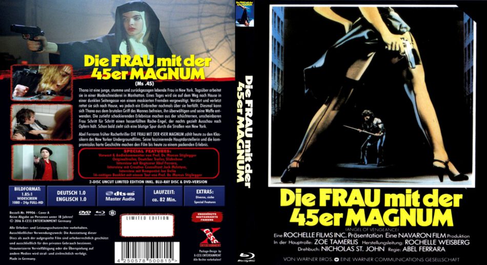 Die Frau mit der 45er Magnum blu-ray cover (1981) R2 German