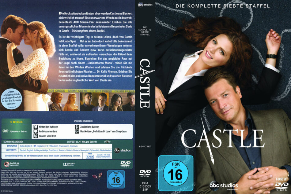 Castle Staffel 7 dvd cover & labels (2015) R2 German Custom