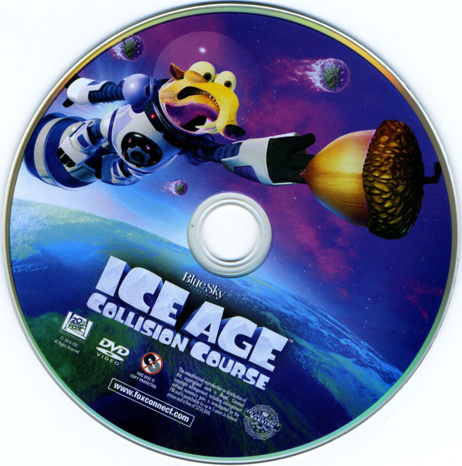 Ice Age: Collision Course blu-ray cover & labels (2016) R1
