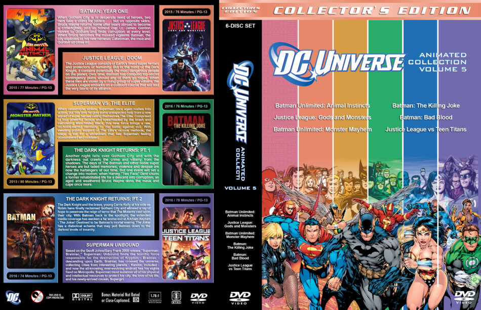 DC Animated Collection - Volume 5 dvd covers (2015-2016) R1 Custom