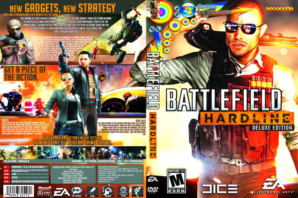 Battlefield Hardline dvd cover (2015) PC Custom