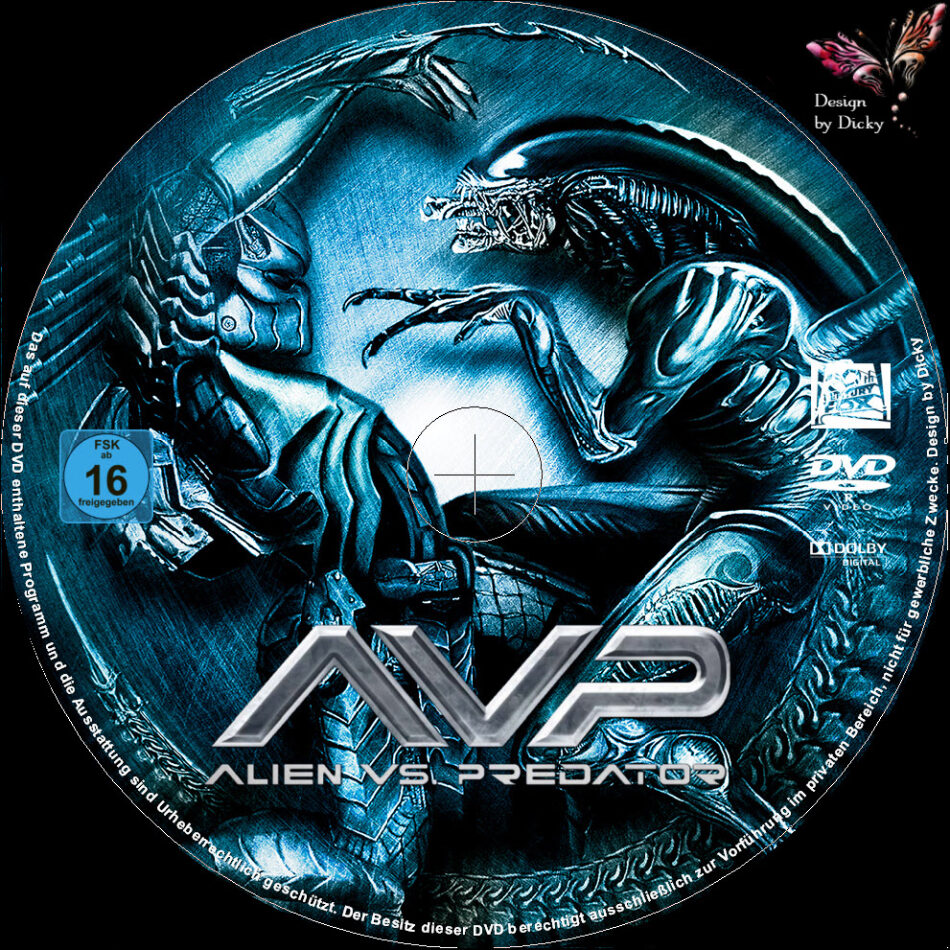 Alien vs Predator dvd labels (2014) R2 German Custom