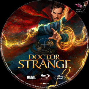 Doctor Strange blu-ray cover & labels (2016) R2 German Custom