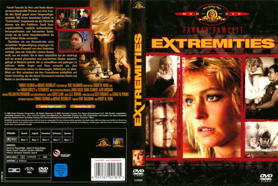Extremities dvd cover (1986) R2 GERMAN