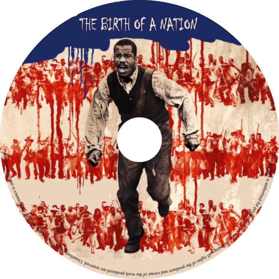 Birth of a Nation dvd label (2016) R0 CUSTOM