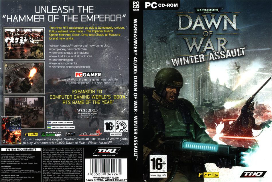 Warhammer 40,000 Dawn of War - Winter Assault dvd cover (2004) PC