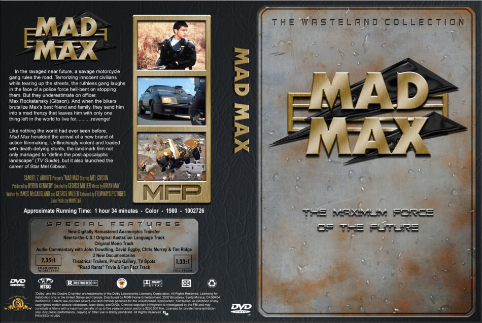 Mad Max - The Wasteland Collection dvd cover (1980) R1 Custom
