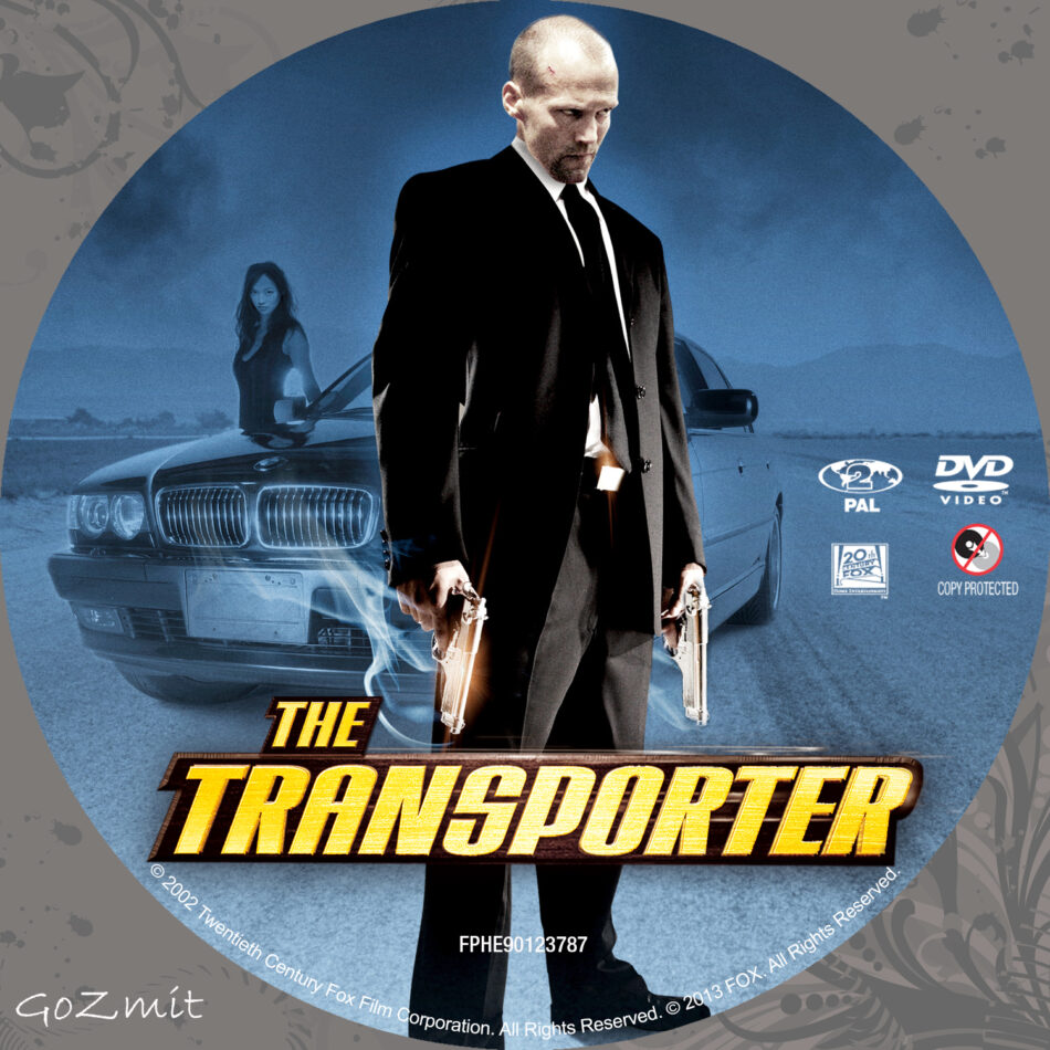 The Transporter dvd cover & custom label (2002) R2 Nordic
