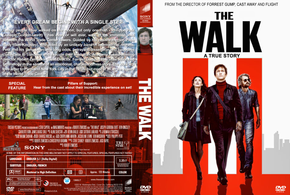 The Walk dvd cover & label (2015) R1 Custom