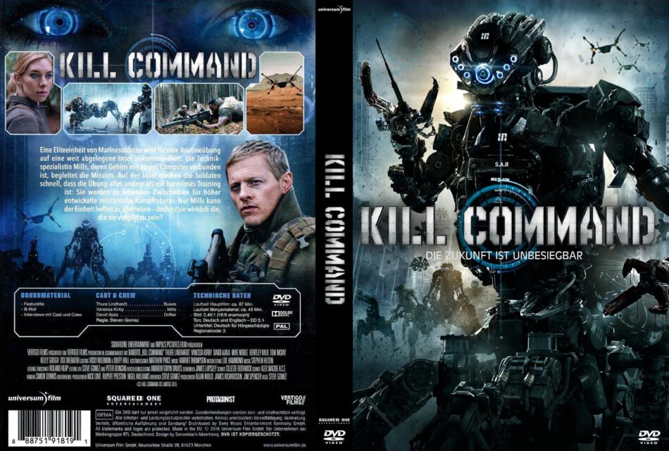Kill Command dvd cover (2016) R2 German Custom