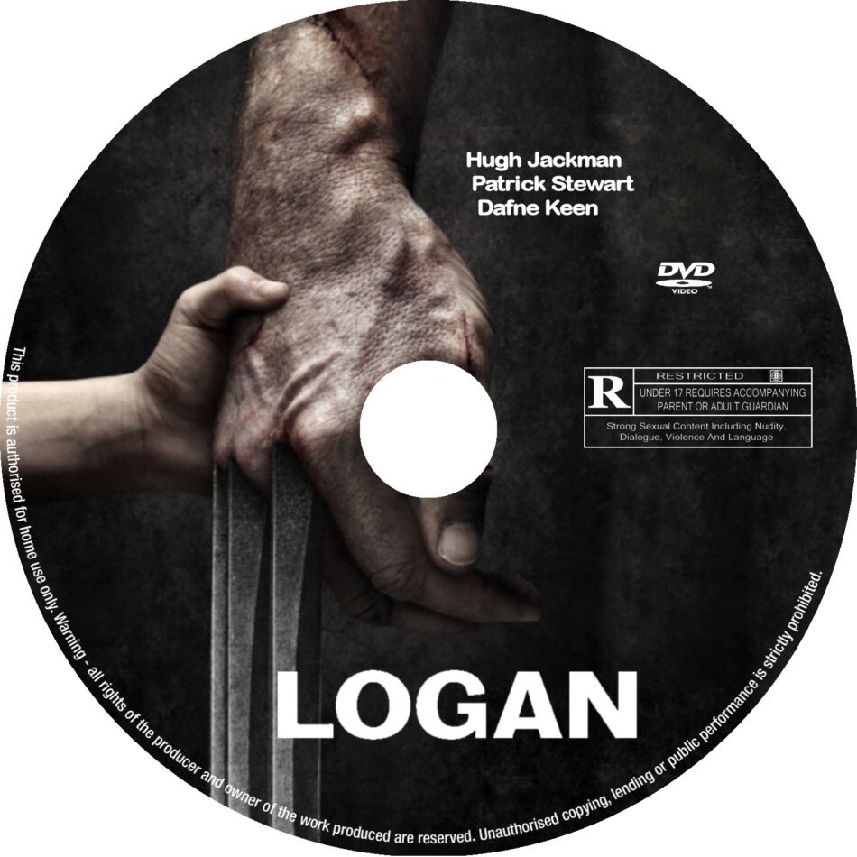 Logan dvd cover & label (2017) R0 CUSTOM