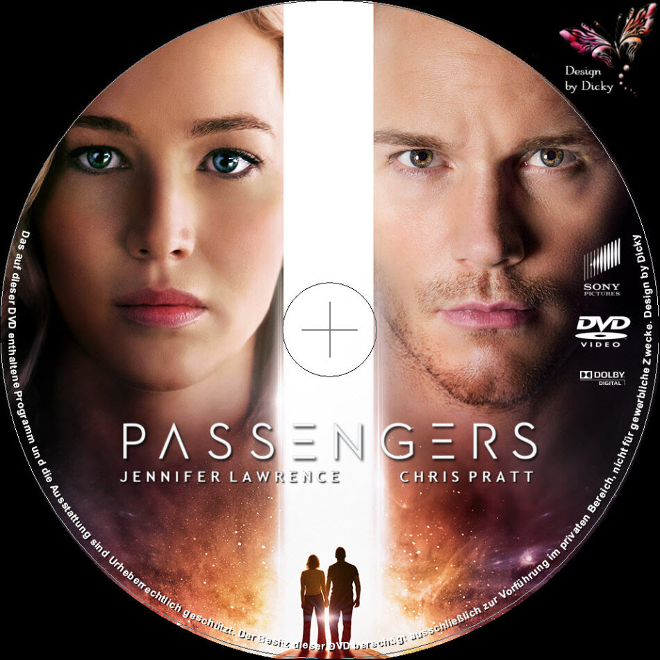 Passengers dvd cover & labels (2016) R2 German Custom