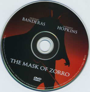 The Mask Of Zorro dvd cover & label (1998) R1