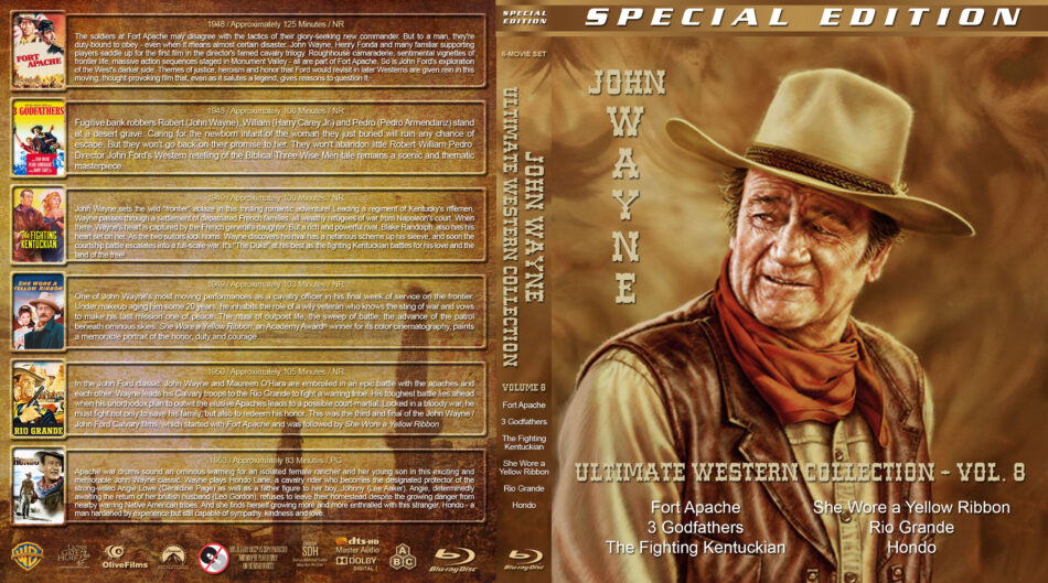John Wayne Ultimate Western Collection - Volume 8 blu-ray cover (1948 ...