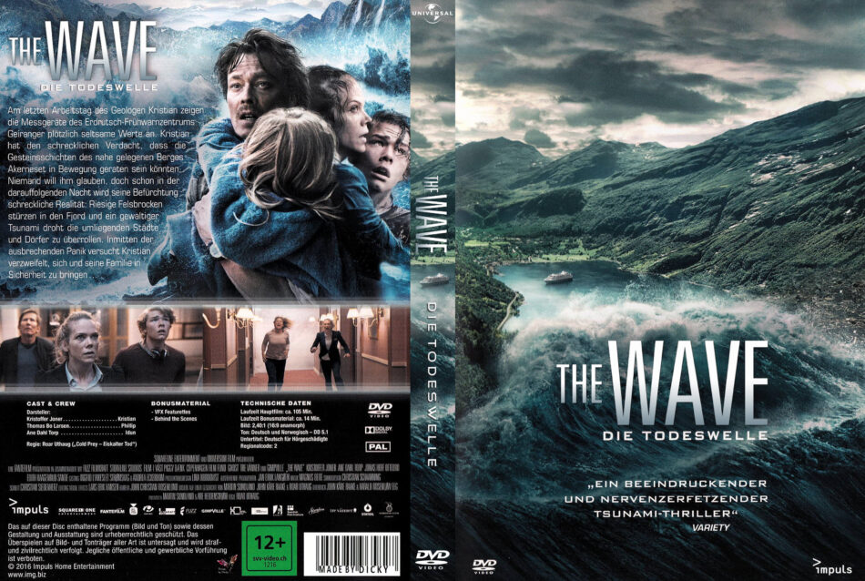 The Wave - Die Todeswelle dvd cover & labels (2015) R2 German Custom