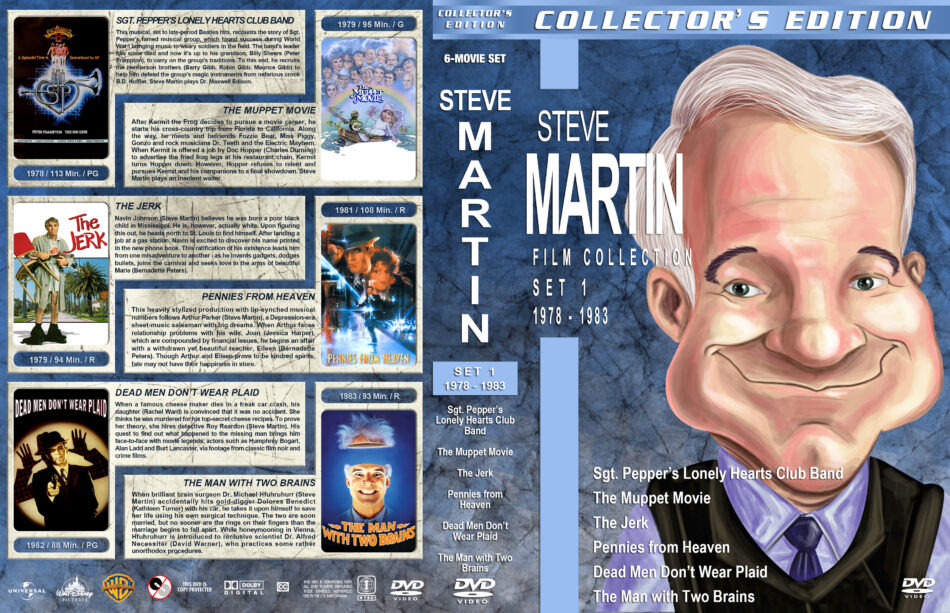 Steve Martin Film Collection - Set 1 dvd covers (1978-1983) R1 Custom