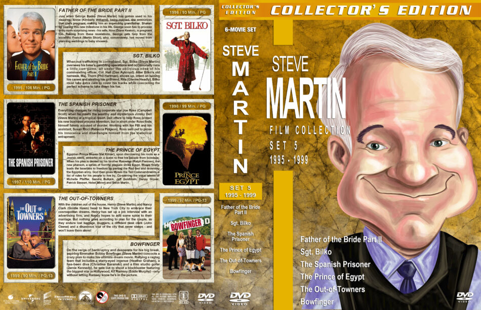 Steve Martin Film Collection - Set 5 dvd covers (1995-1999) R1 Custom