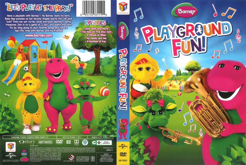 Barney Playground Fun dvd cover (2017) R1