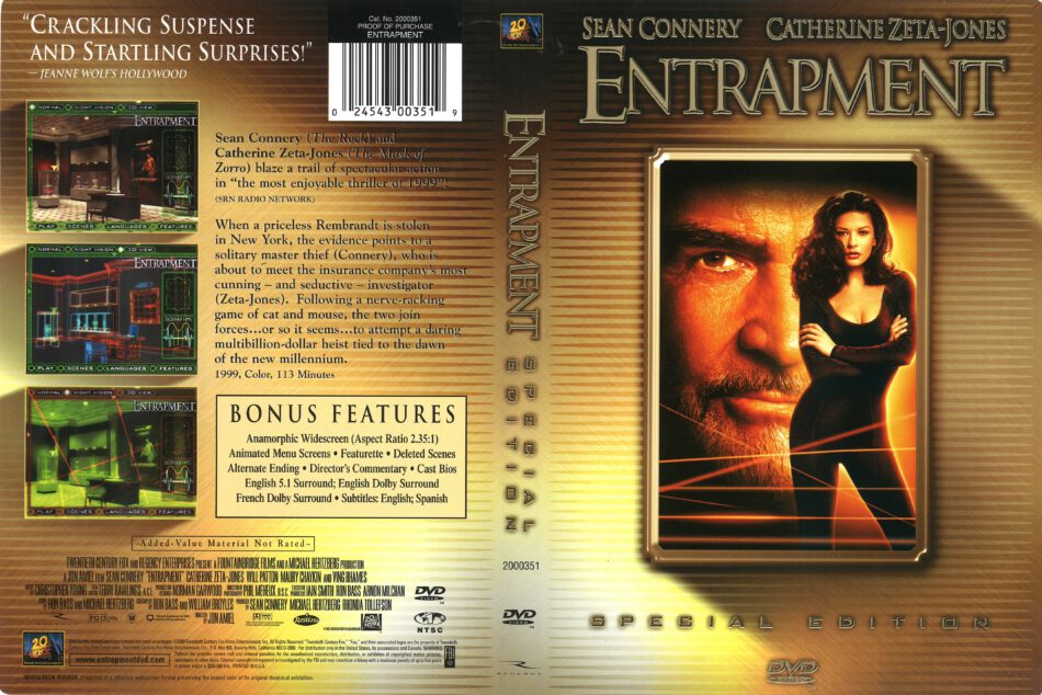 Entrapment dvd cover (2000) R1