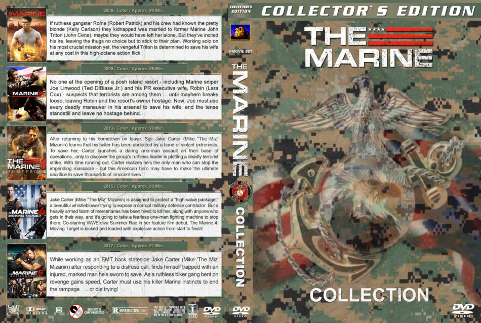 The Marine Collection (5) dvd cover (2006-2017) R1 Custom