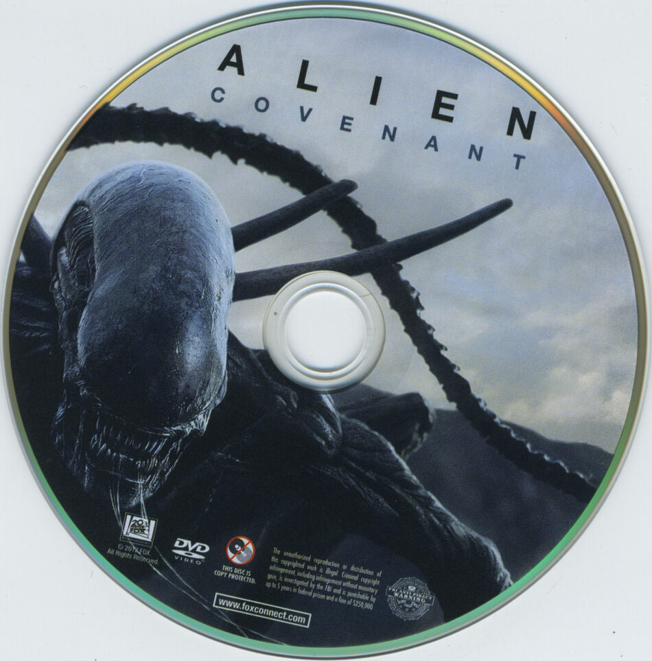 Alien Covenant blu-ray cover & labels (2017) R1