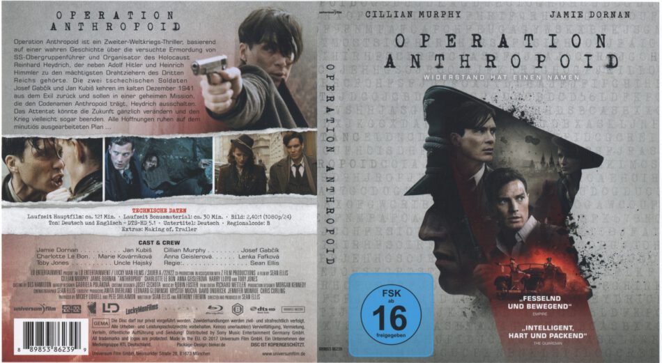Operation Anthropoid (2017) R2 German Blu-Ray Cover - DVDcover.Com