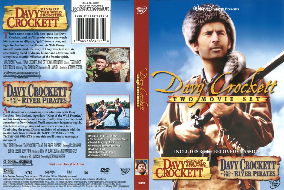 Davy Crockett Two Movie Set: Davy Crocket King of the Wild Frontier ...