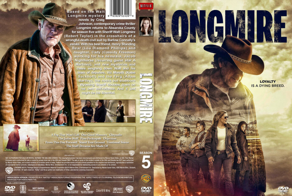 Longmire - Season 5 (2016) R1 Custom Cover & Labels - DVDcover.Com