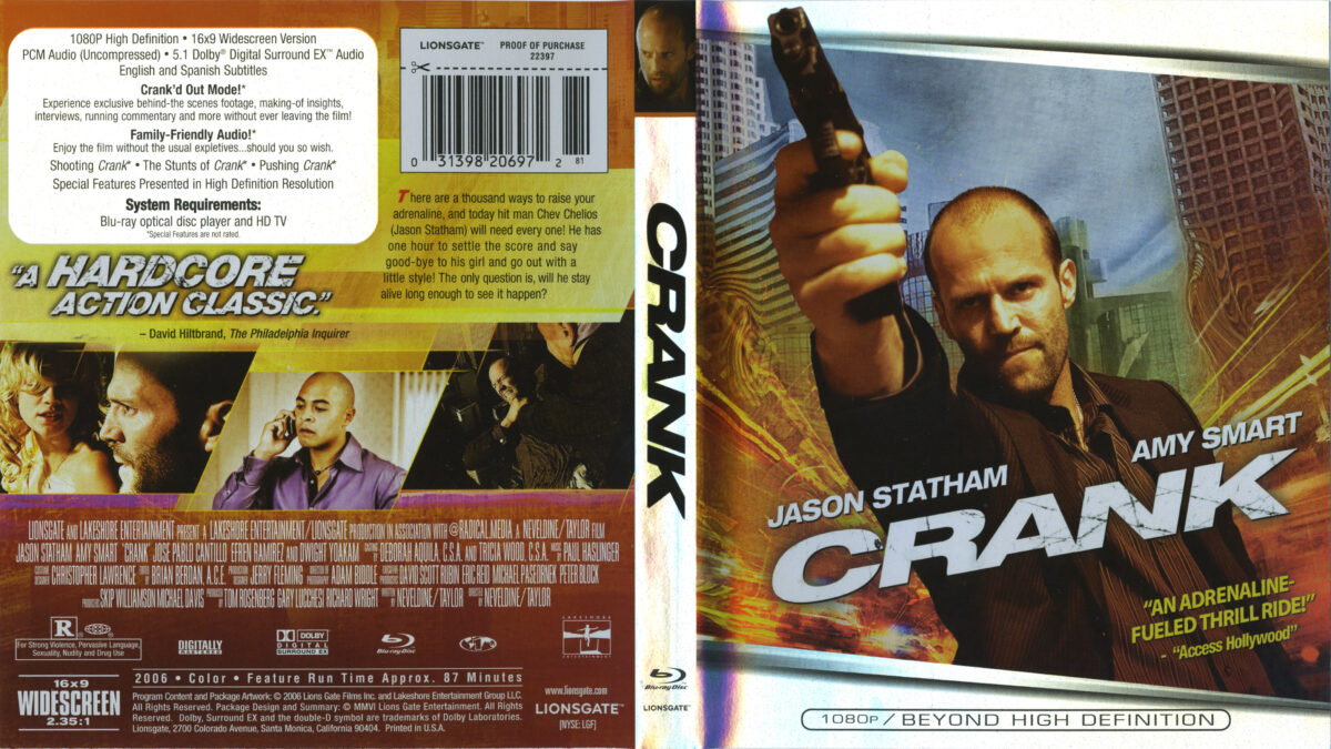 Crank (2006) R1 Blu-Ray Cover & Label - DVDcover.Com