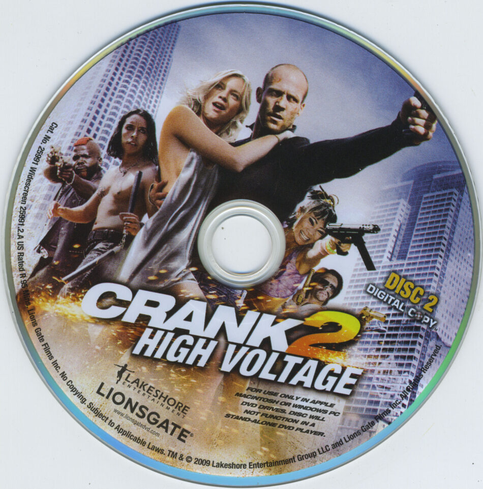 Crank 2: High Voltage (2009) R1 Blu-Ray Cover & Labels - DVDcover.Com