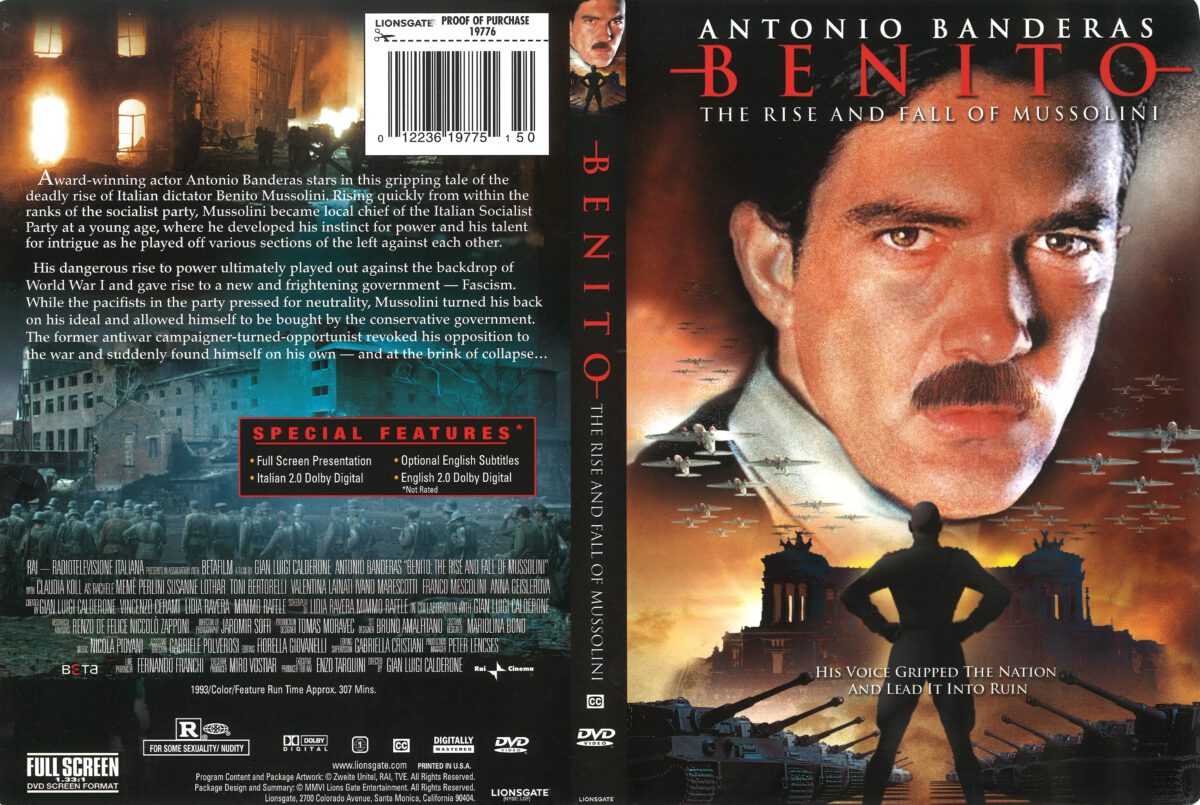 Benito: The Rise and Fall of Mussolini (1993) R1 DVD Cover - DVDcover.Com